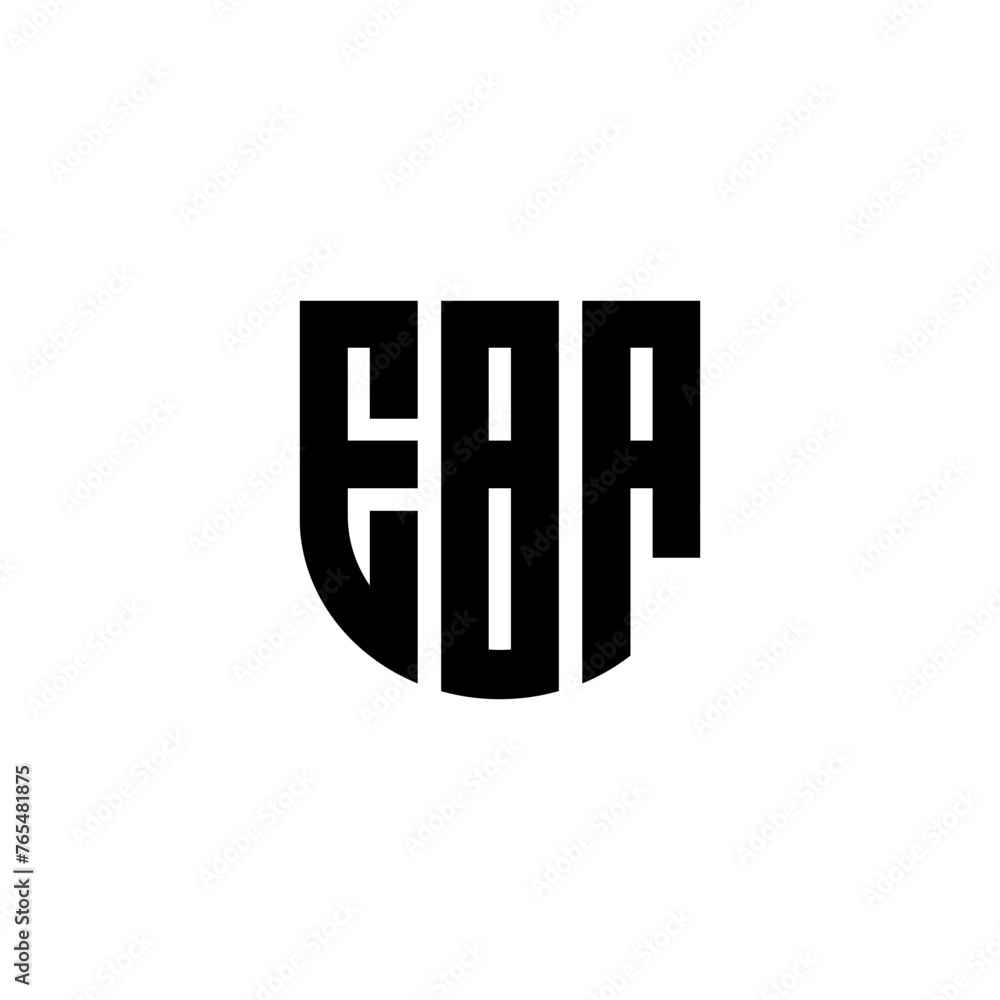 EBA letter logo design with white background in illustrator, cube logo ...