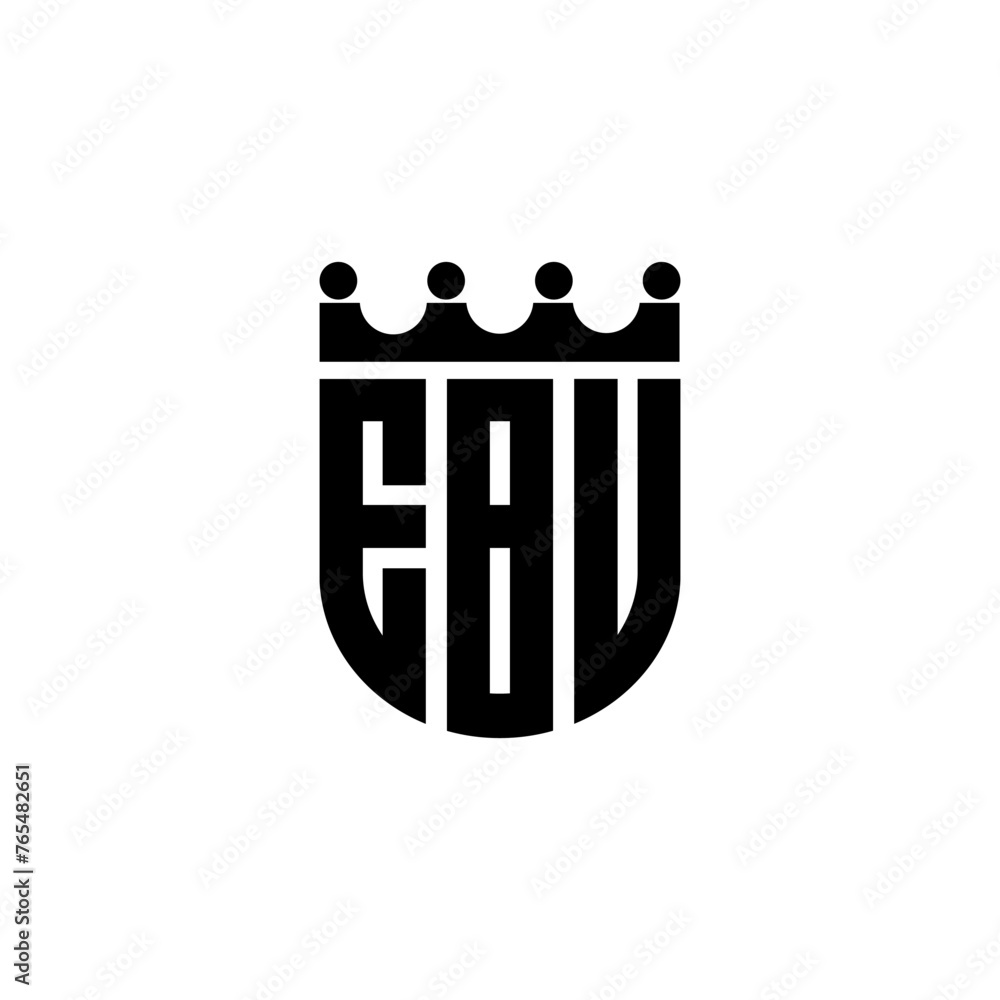 EBU letter logo design with white background in illustrator, cube logo ...