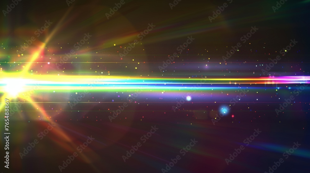 Abstract blurred iridescent light backdrop with prism effect on ...