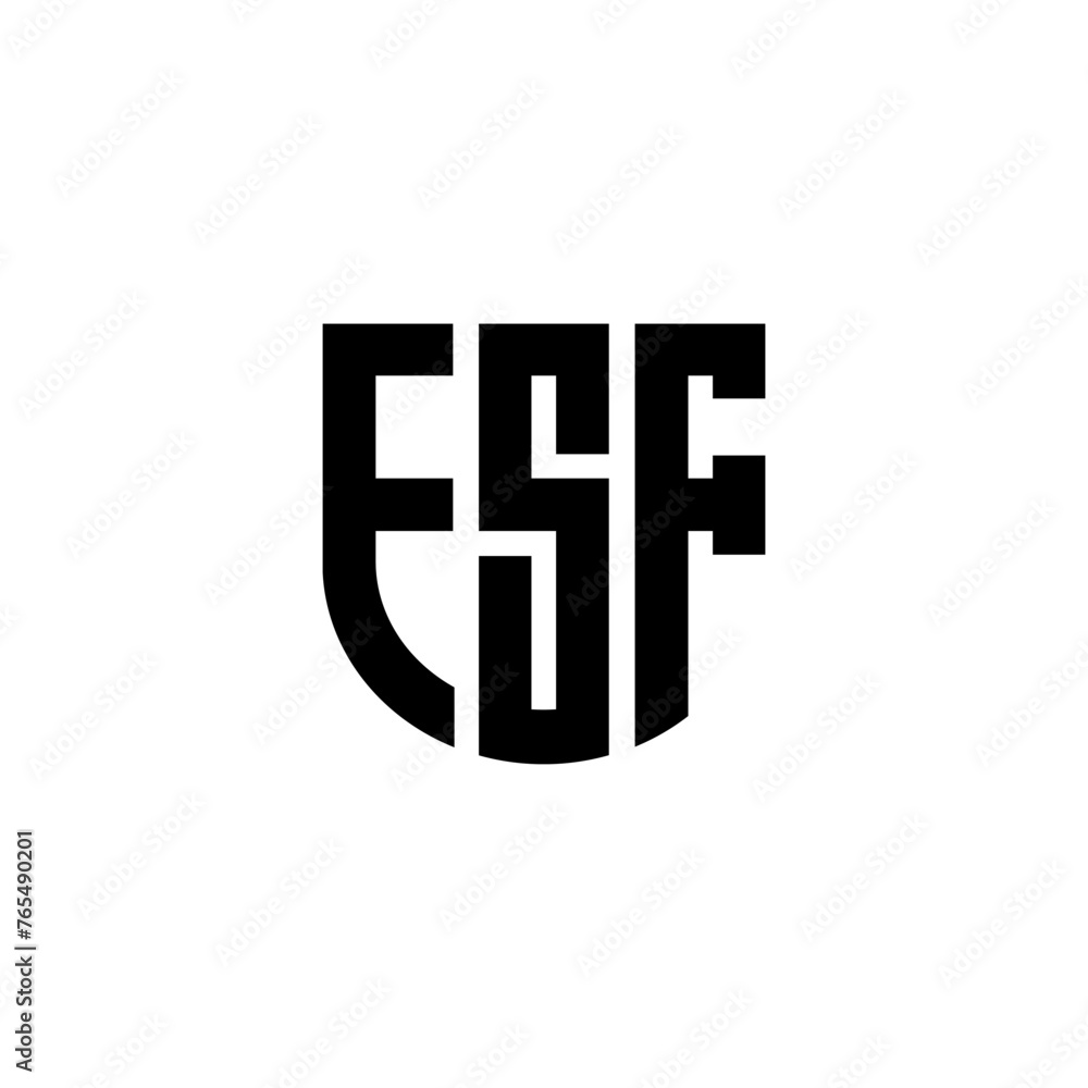 FSF letter logo design with white background in illustrator, cube logo ...