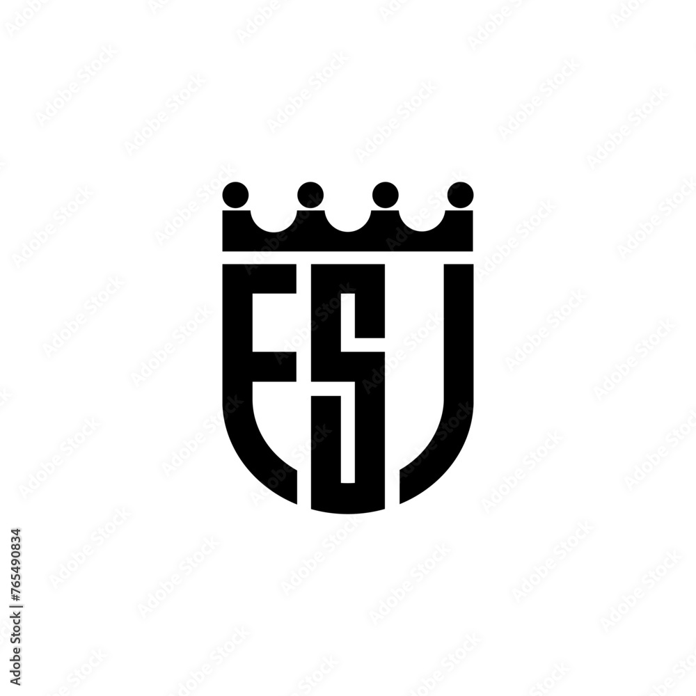 FSJ letter logo design with white background in illustrator, cube logo ...