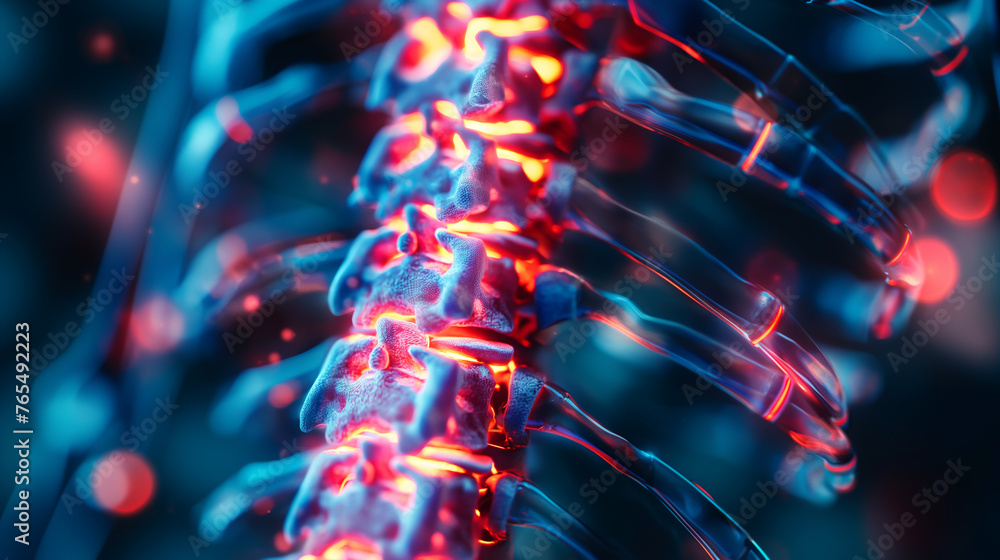 medical illustration that combines elements of human anatomy Focus on ...