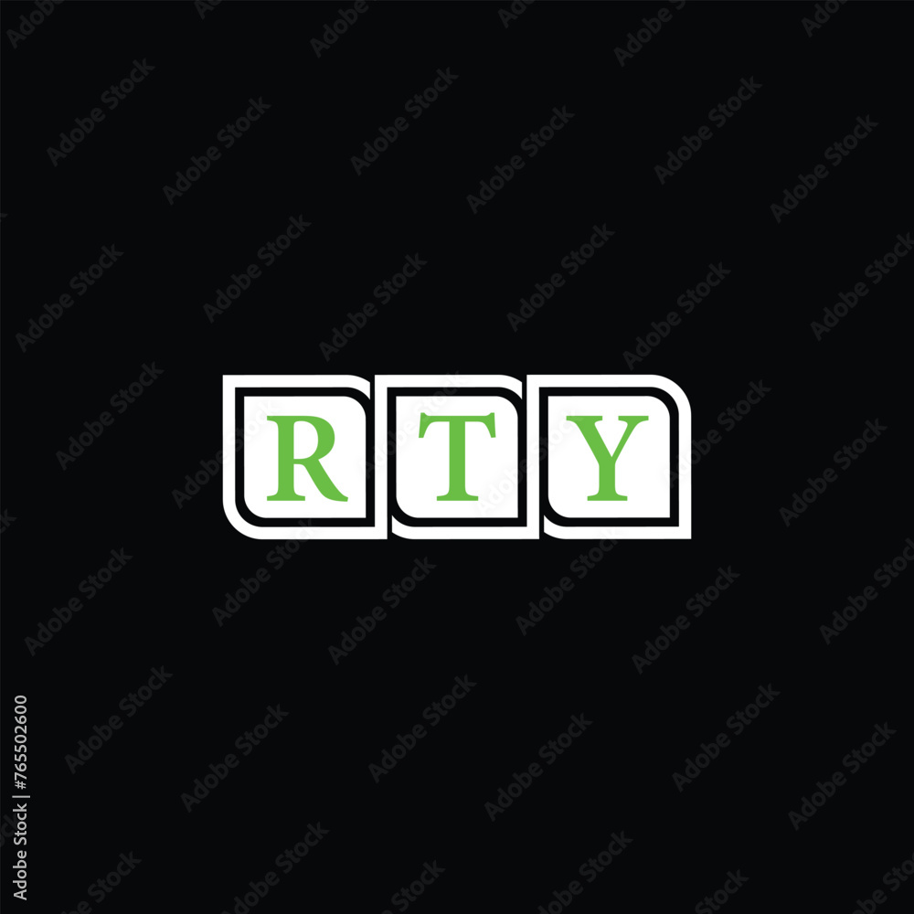 RTY three letter iconic academic logo design vector template. monogram ...