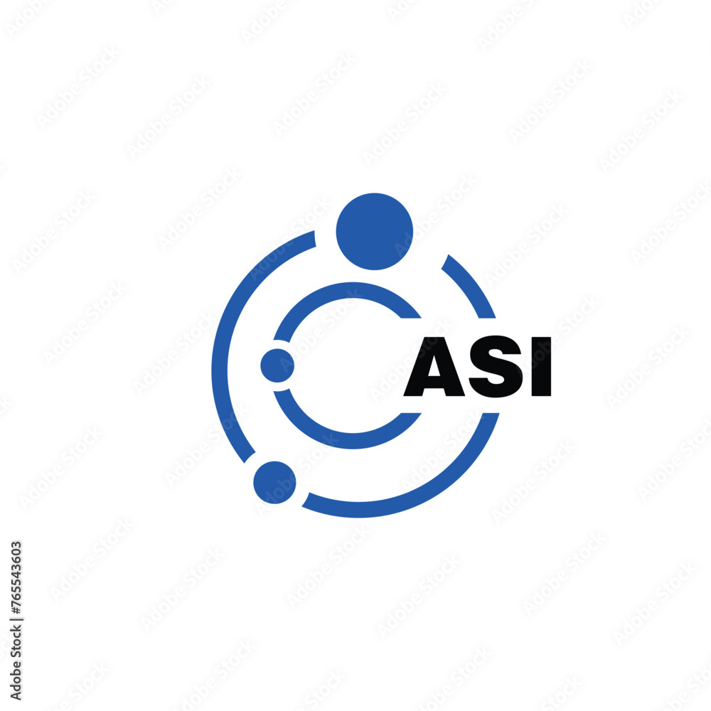 ASI letter logo design on white background. ASI logo. ASI creative ...