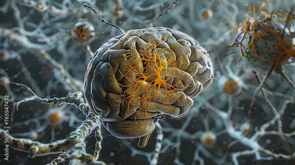 MRI scan of a brain affected by Amyotrophic Lateral Sclerosis ...