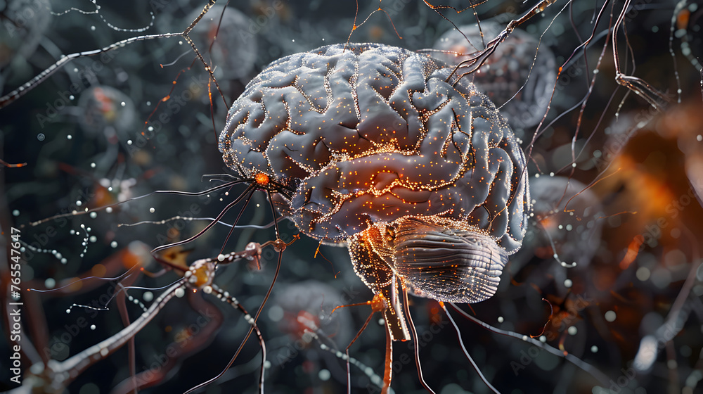 MRI scan of a brain affected by Amyotrophic Lateral Sclerosis ...