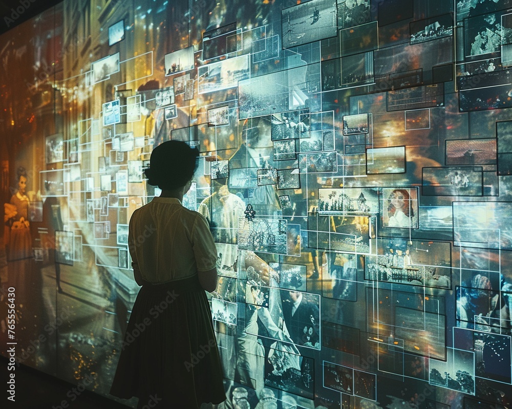 Visualize the dynamic relationship between collective memories and historical narratives from a ...