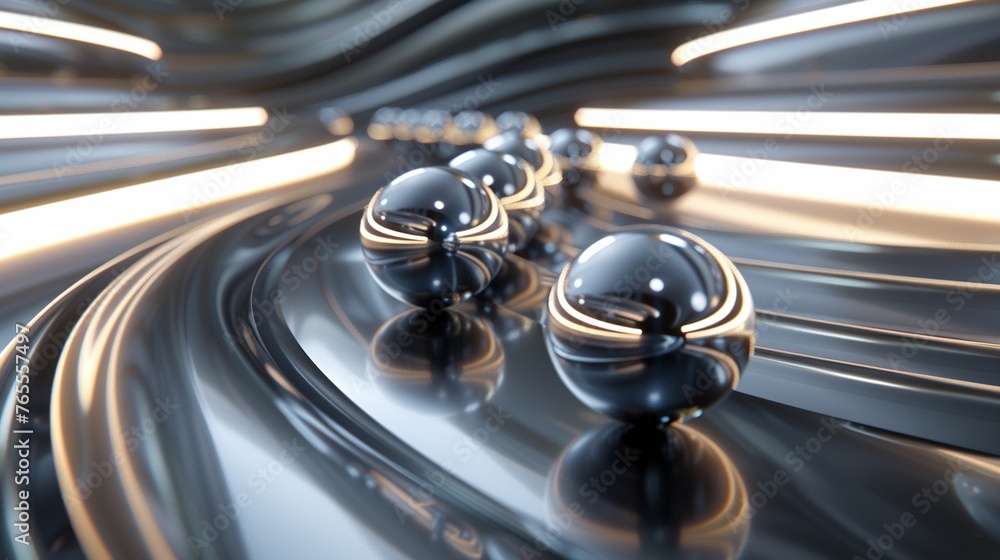 Craft a visually striking long shot image featuring a series of ...