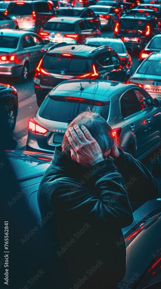 congestionImage of stressed and frustrated drivers showing the negative ...