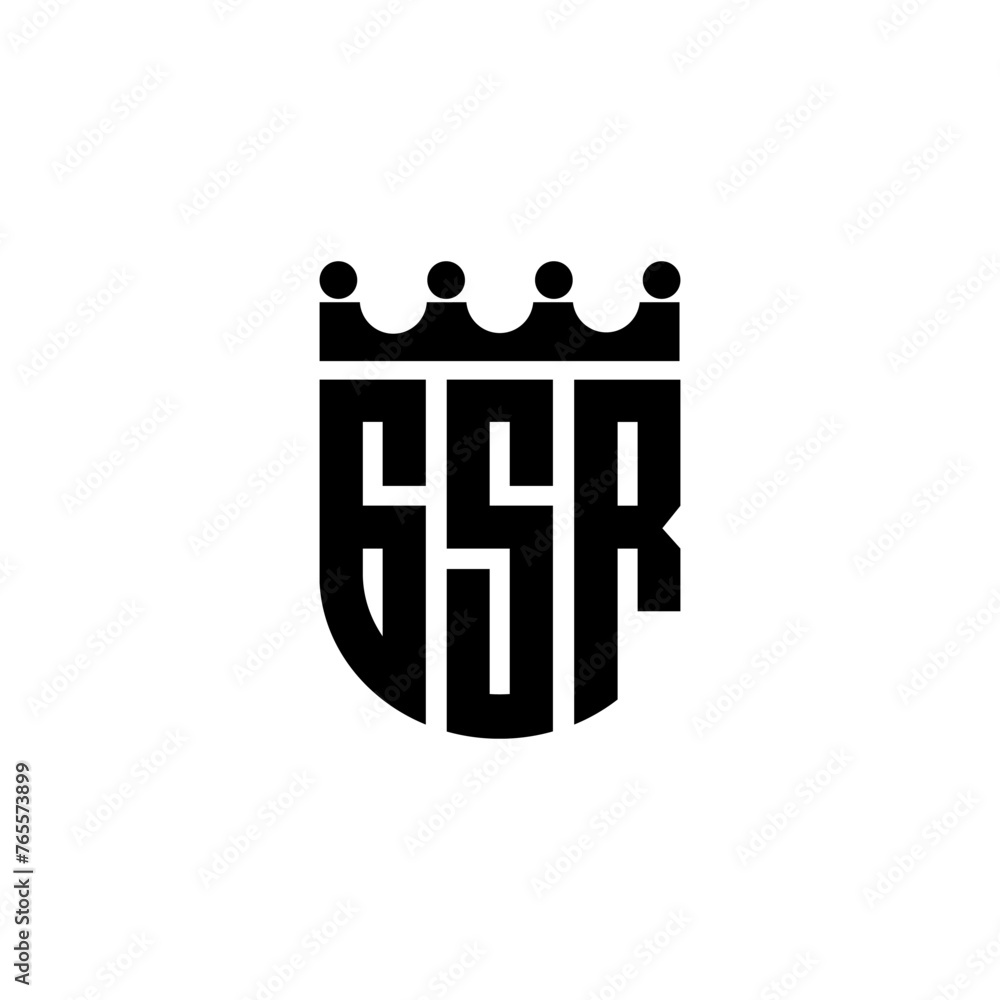 GSR letter logo design with white background in illustrator, cube logo ...