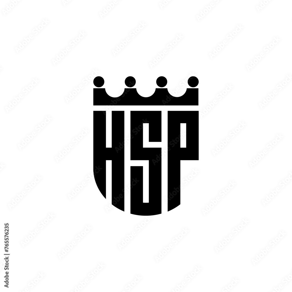 HSP letter logo design with white background in illustrator, cube logo ...