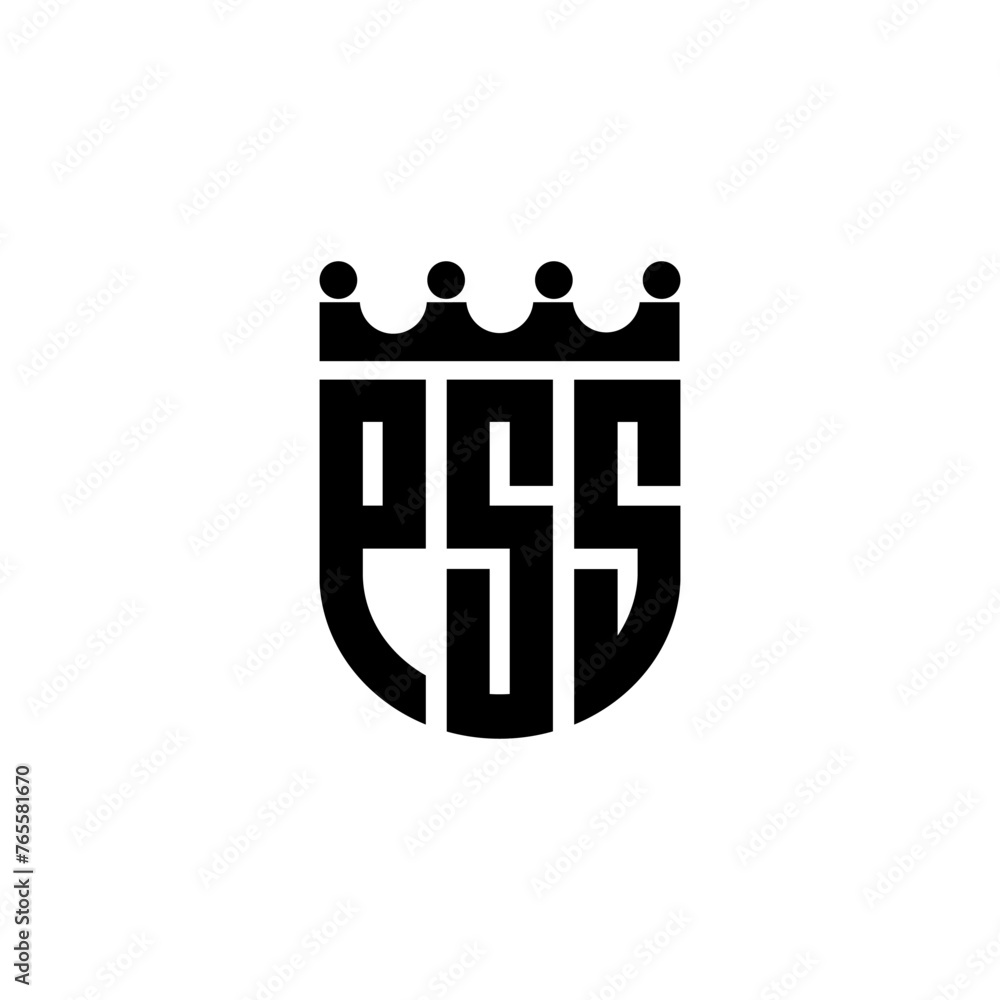 PSS letter logo design with white background in illustrator, cube logo ...