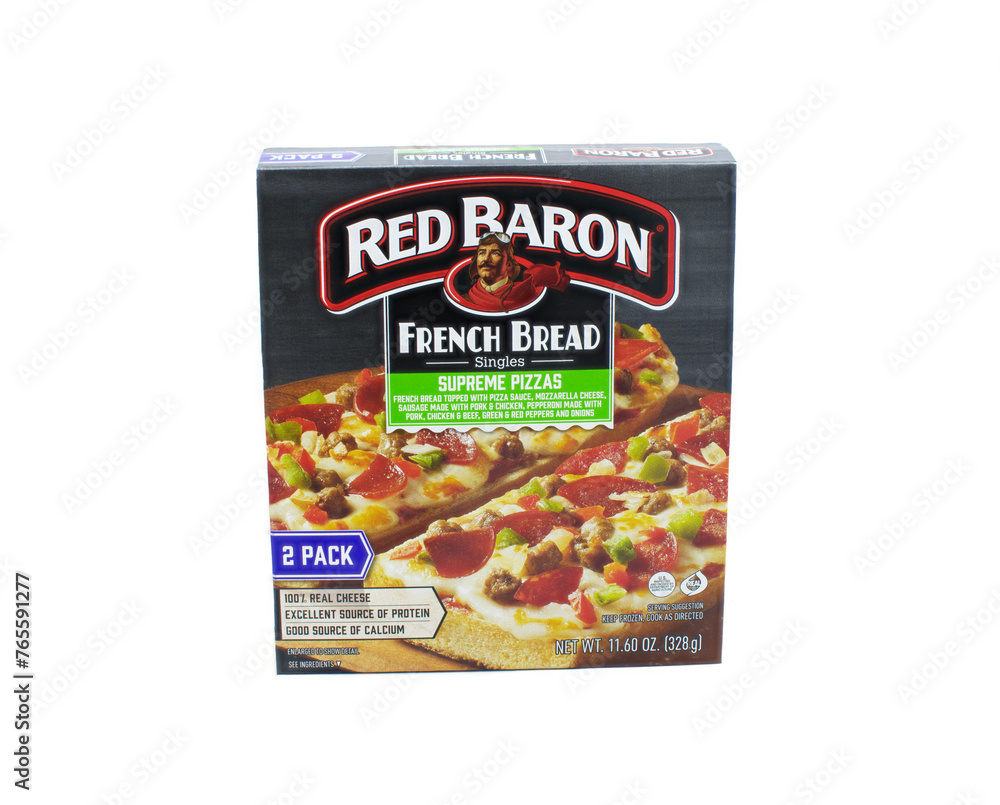 Ocala, Florida USA March 22, 2024. Red baron brick oven crust frozen ...