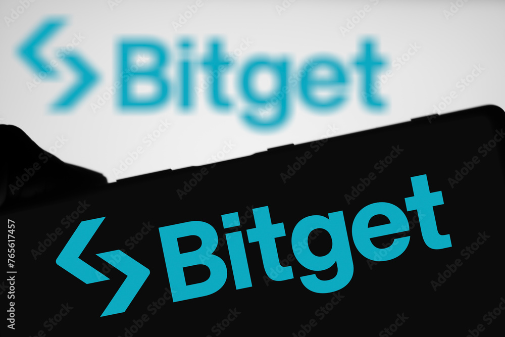 Dhaka, Bangladesh- 11 March 2024: Bitget logo is displayed on ...
