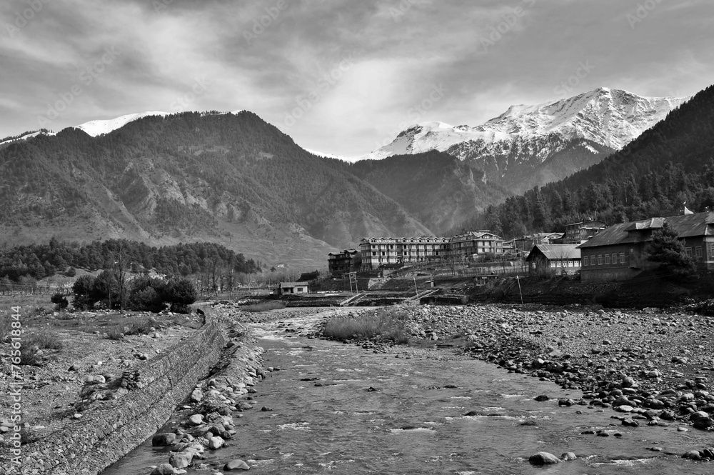 Lidder river, Liddar valley, Pahalgam, Kashmir, Jammu and Kashmir ...