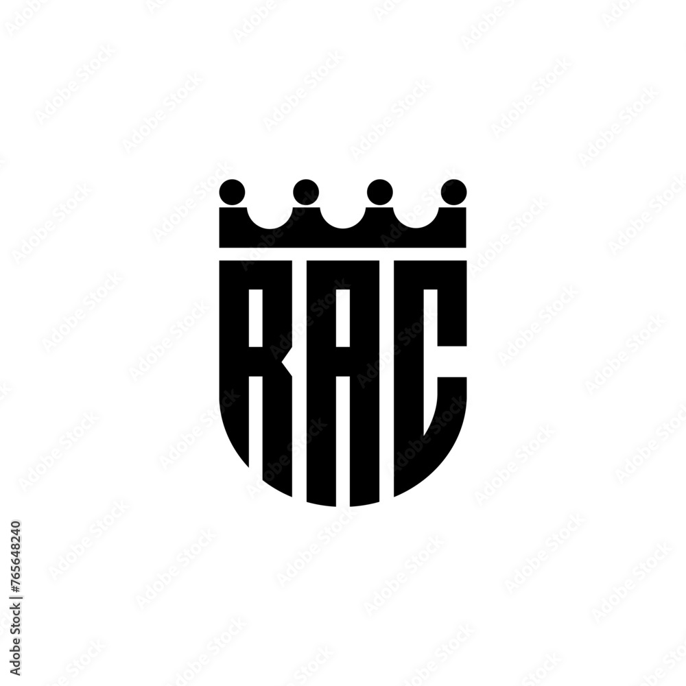 RAC letter logo design with white background in illustrator, cube logo ...