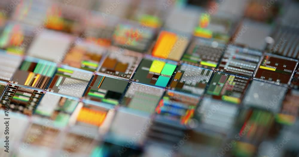 Silicon semiconductor wafer close-up. In electronics, a wafer also ...