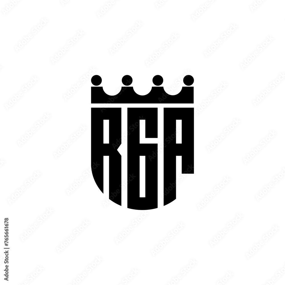 RGA letter logo design with white background in illustrator, cube logo ...