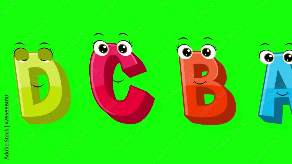 Dancing alphabet pack on a green screen background, alphabet dancing ...