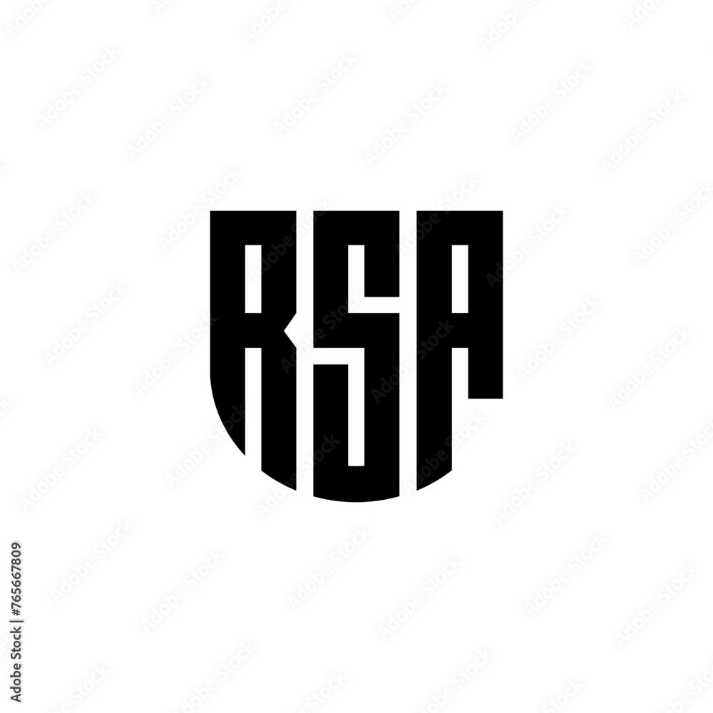 RSA letter logo design with white background in illustrator, cube logo ...