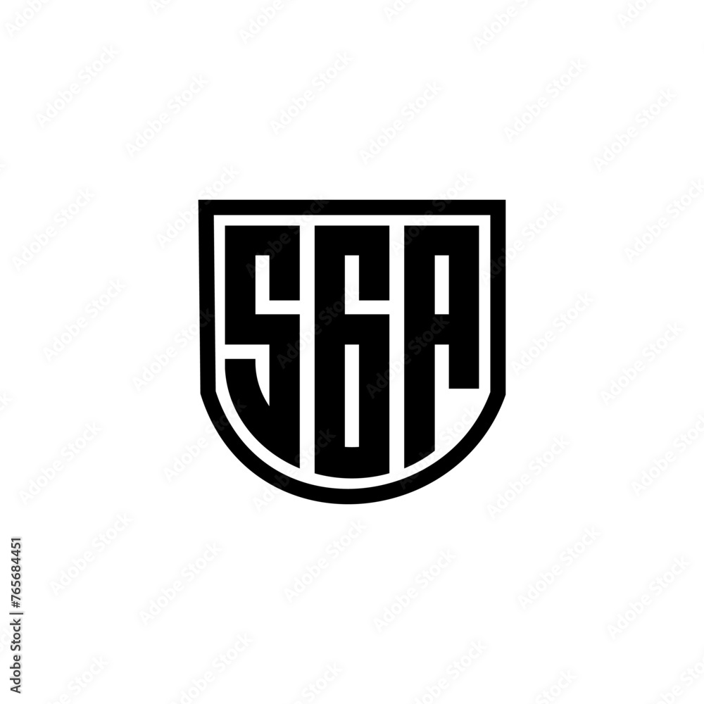 SGA letter logo design with white background in illustrator, cube logo ...