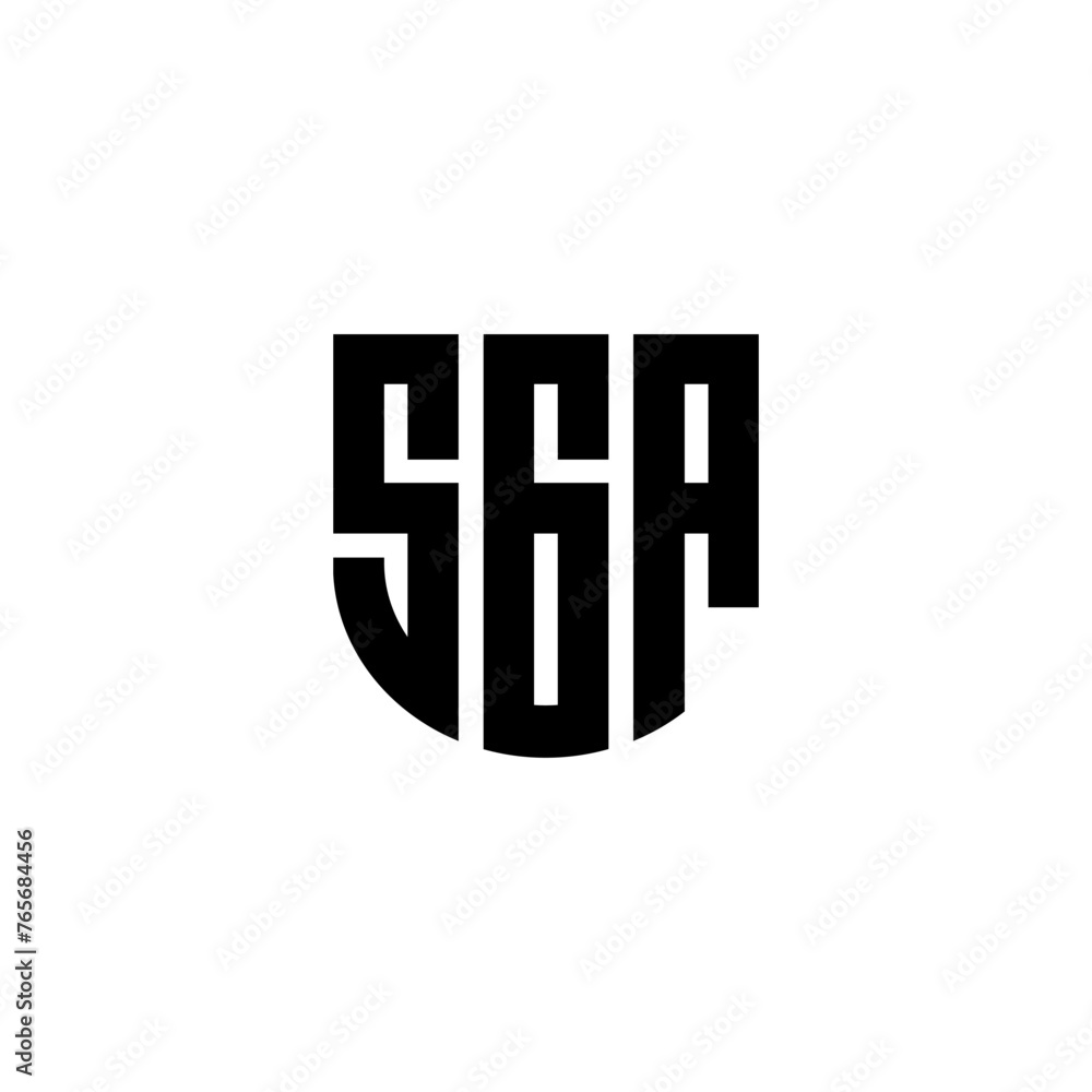 SGA letter logo design with white background in illustrator, cube logo ...