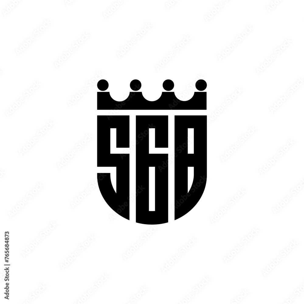 SGB letter logo design with white background in illustrator, cube logo ...