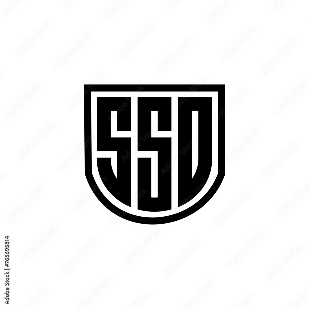 SSO letter logo design with white background in illustrator, cube logo ...