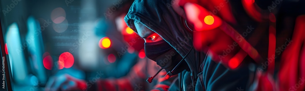 hackers wearing masks are shown trying to breach a digital security ...