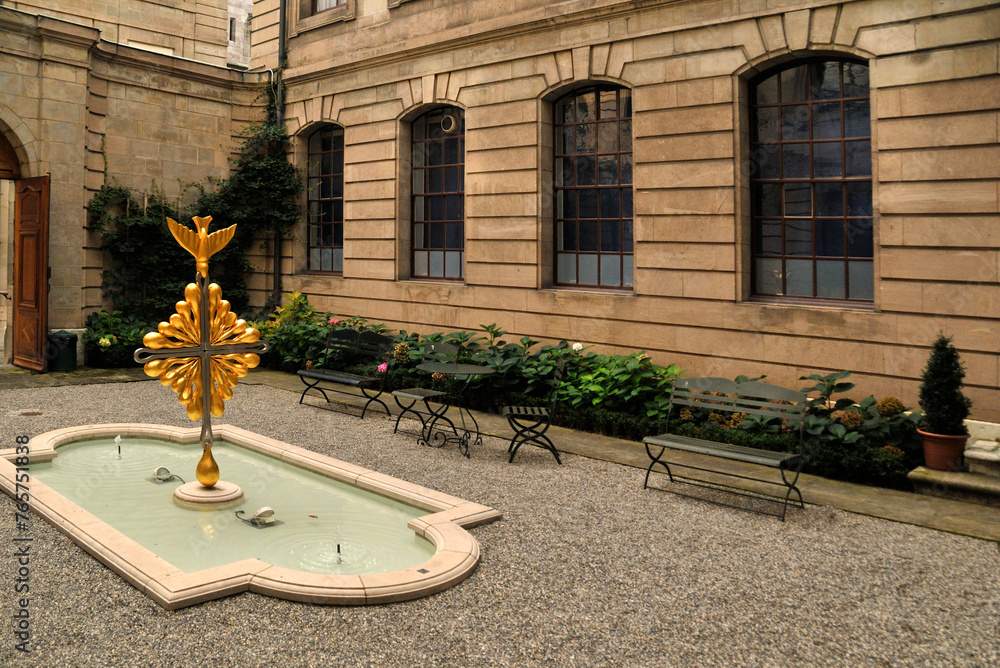Geneva, Switzerland, Europe - Protestant cross with Holy Spirit ...