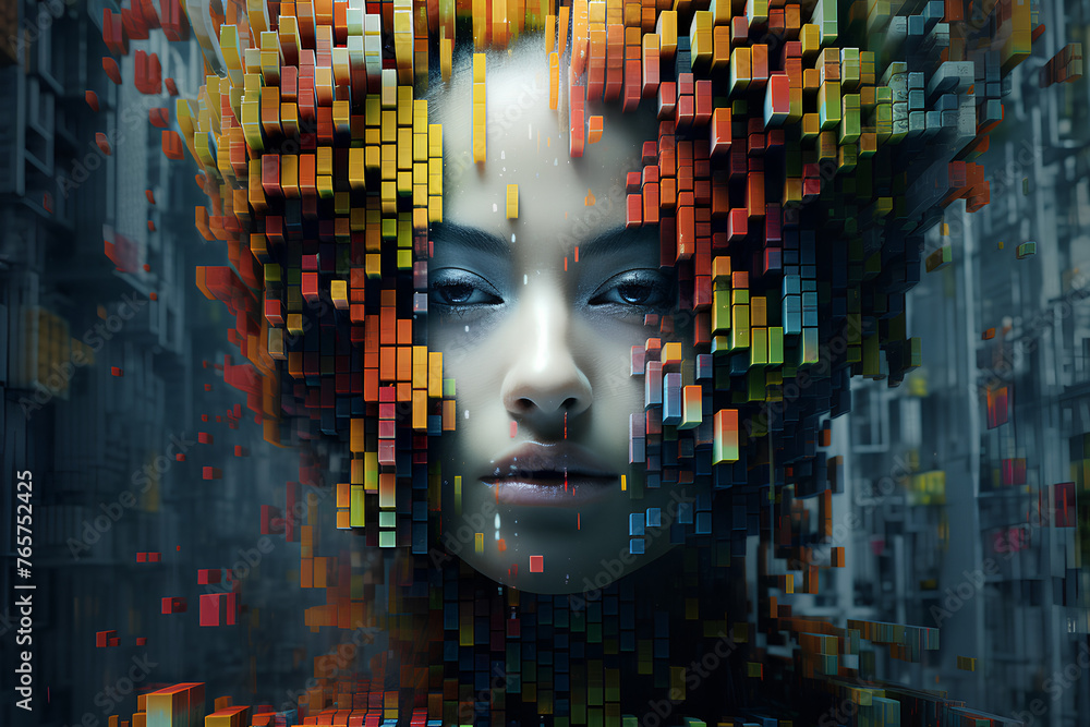 Art in Pixelation: Exploring Textures of Pixelated Realities Stock ...