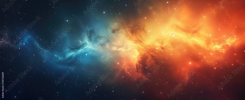 Beautiful Outer Space background for Web Banner, Wallpaper Illustration ...