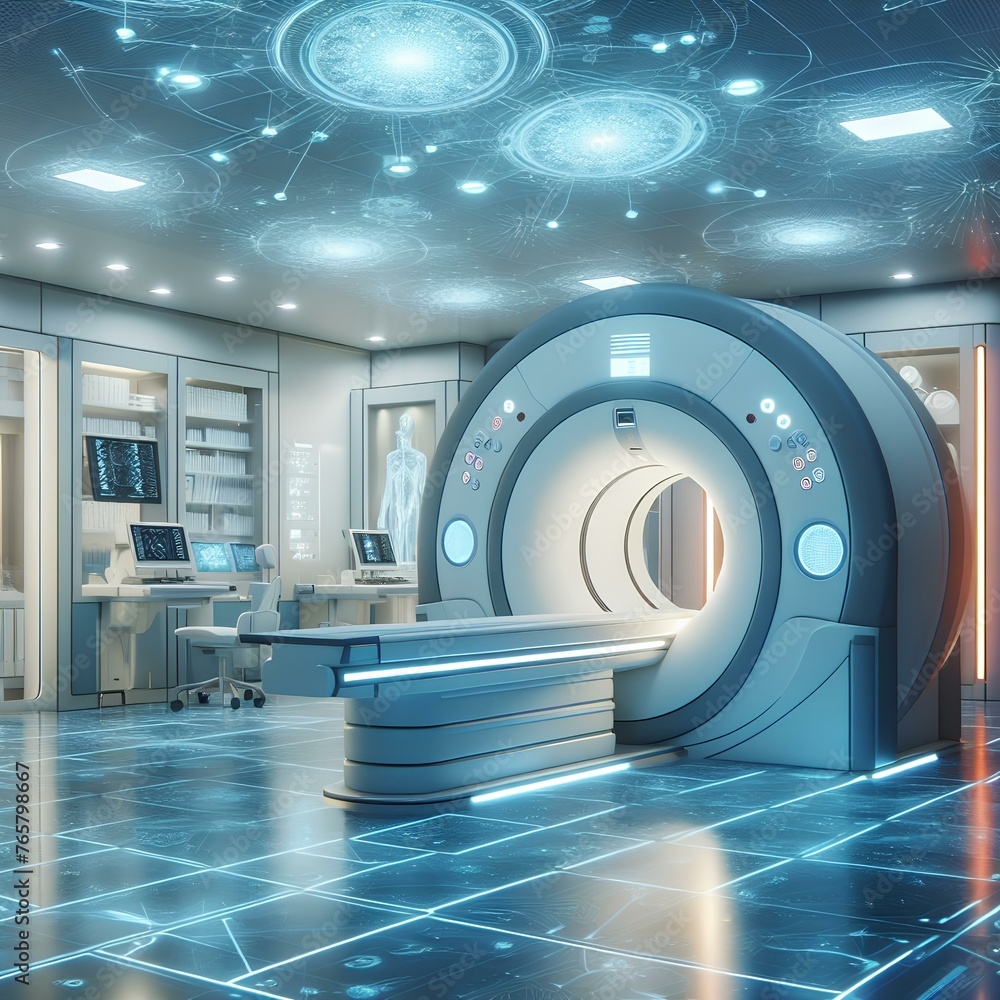 advanced mri or ct scan medical diagnosis machine at hospital lab as ...