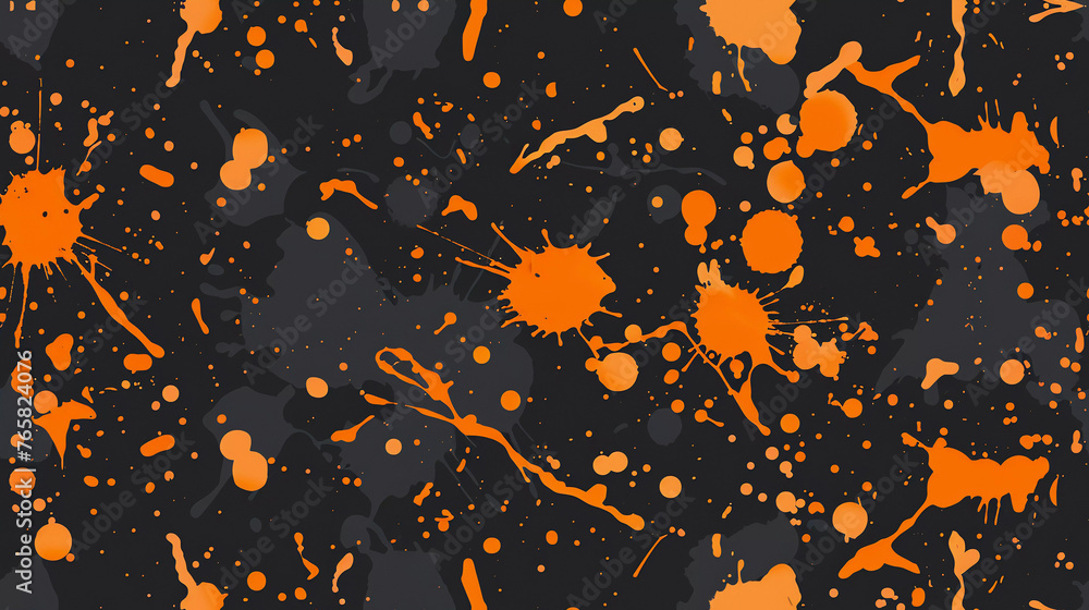 horizontal abstract splatter color background. Black Pattern with ...