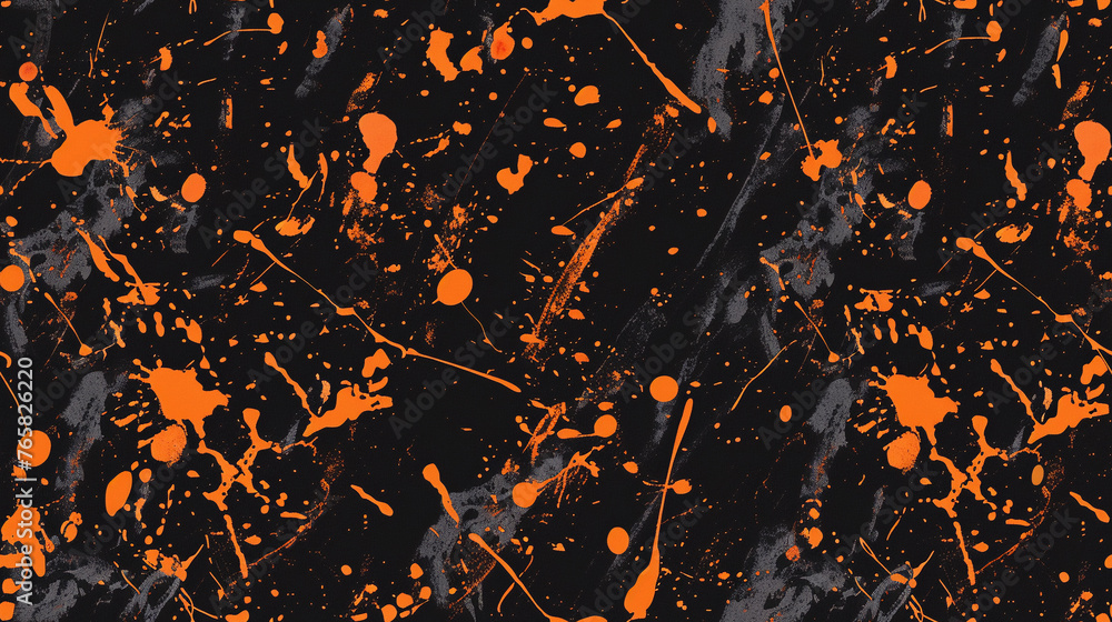 horizontal abstract splatter color background. Black Pattern with ...