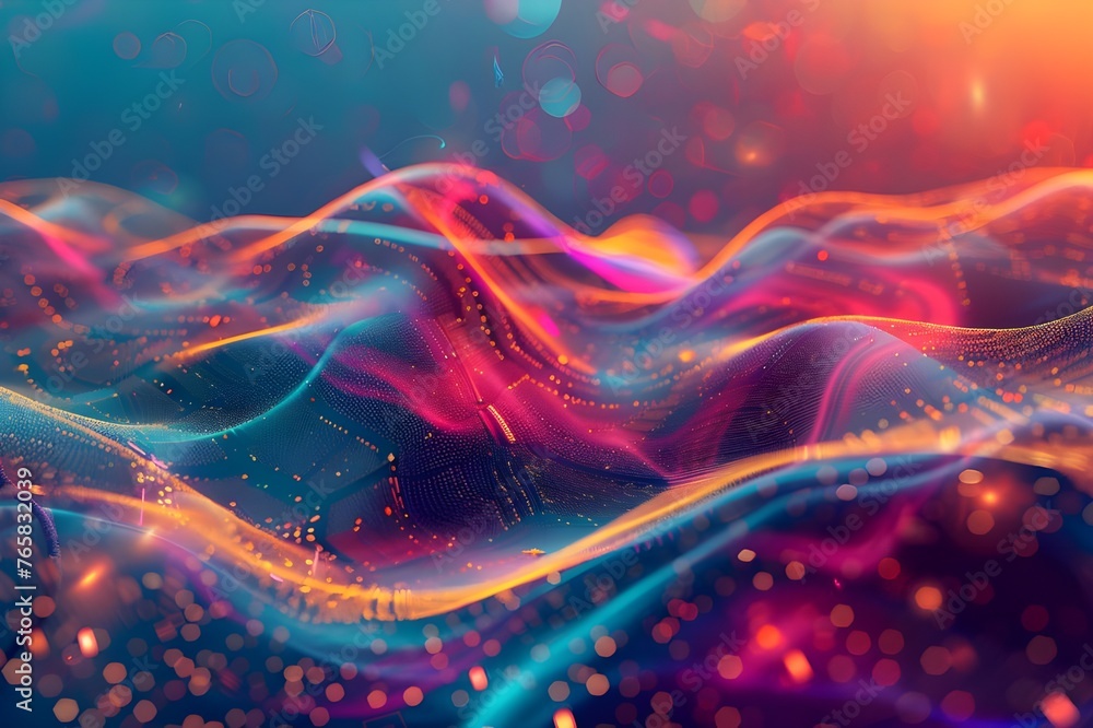 Gradient and connection flux modulation produce a shimmering overlay ...