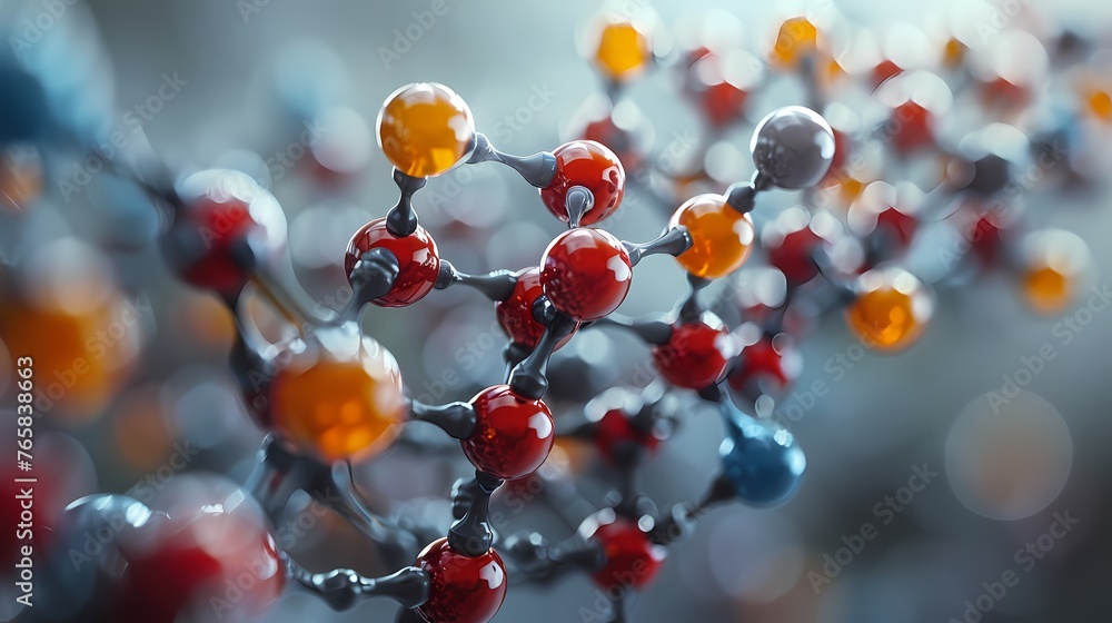 Molecular models rotating in virtual space, allowing for a ...
