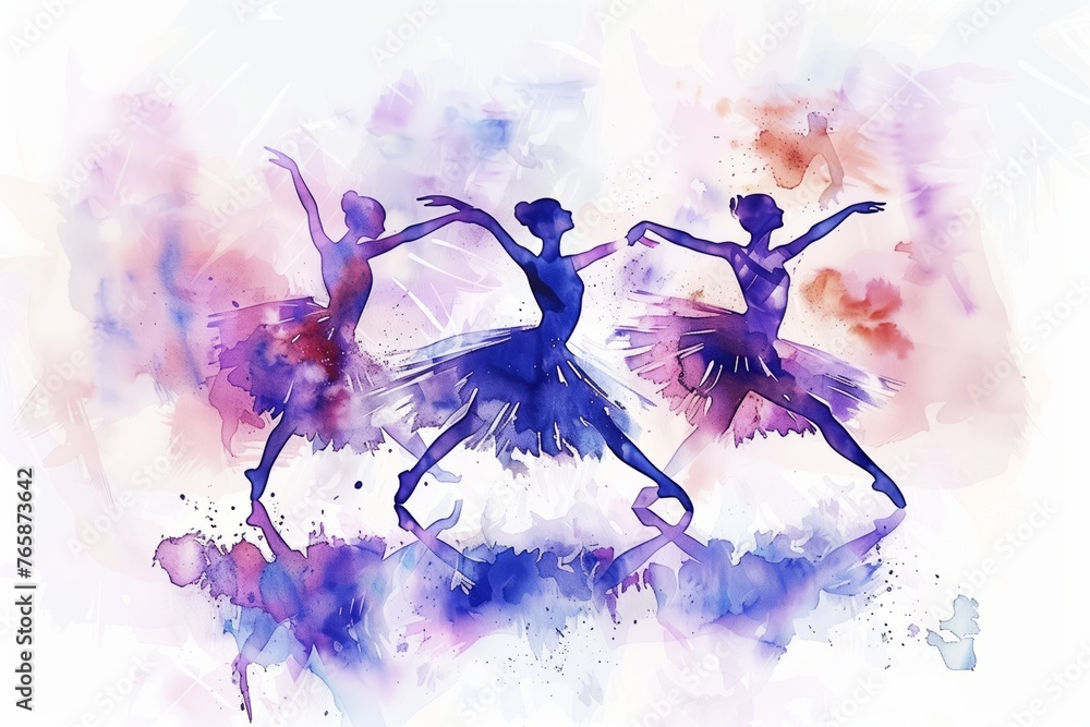 Ballet dancers gracefully perform a dance, showcasing exquisite ...