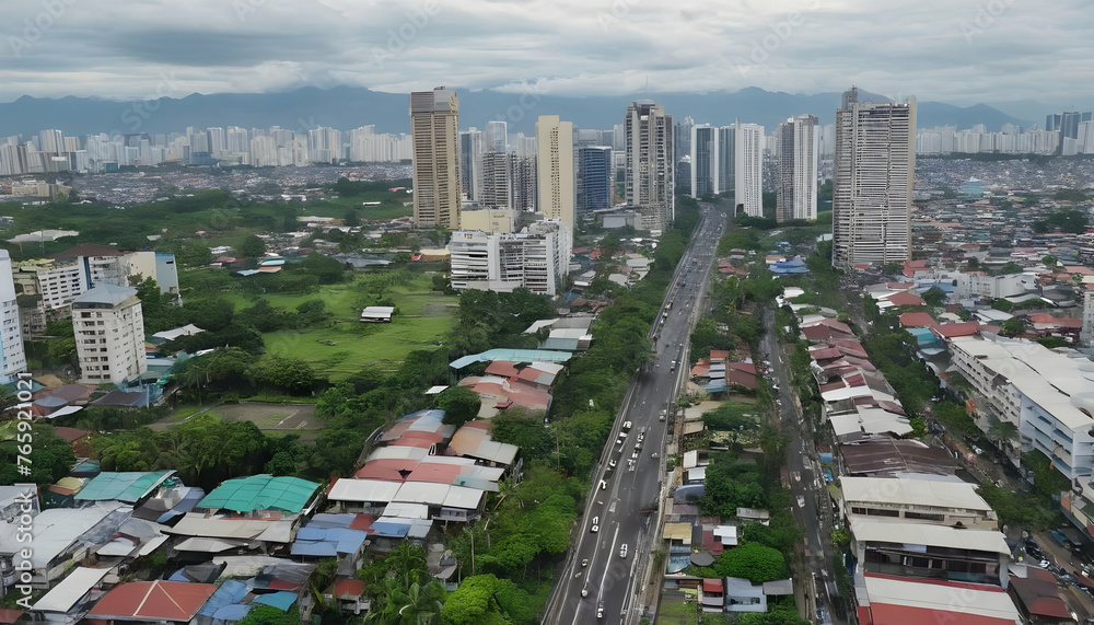 A photo og metro manila as a walkable city with lots of green space and ...