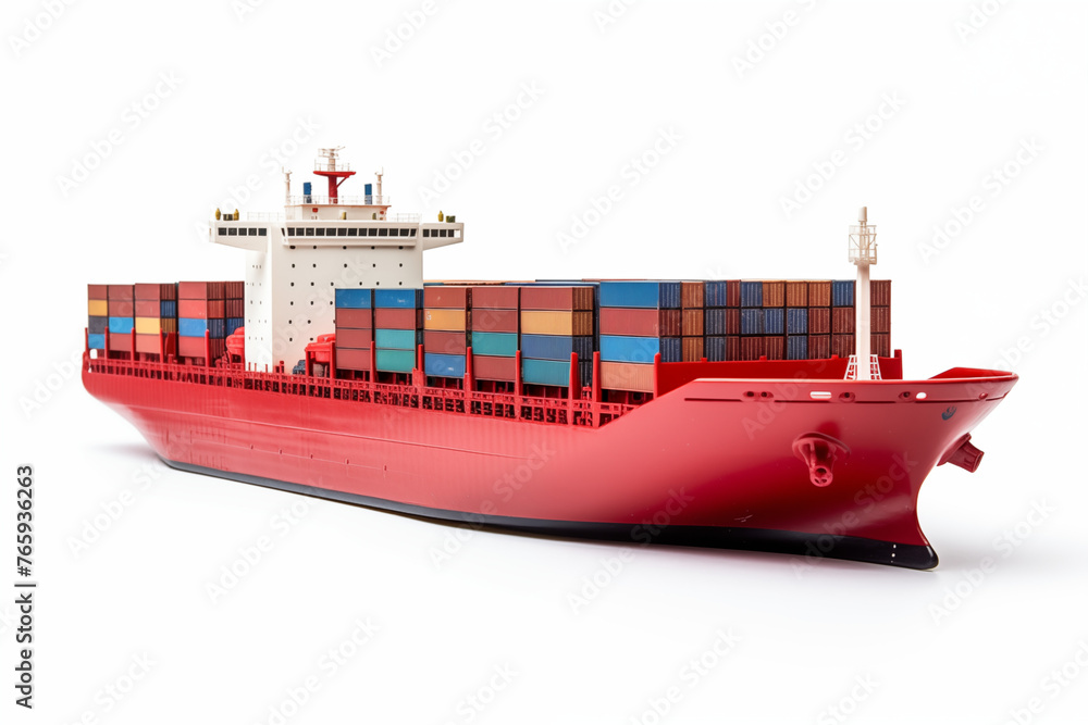 Container cargo ship isolated on transparent background, HD transparent ...