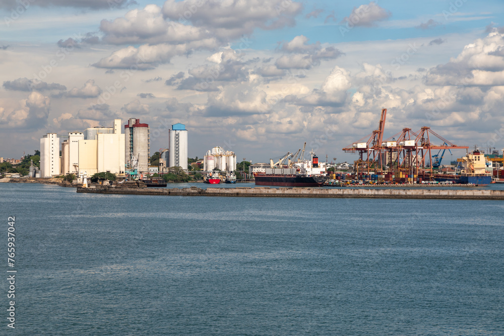The Industrial Ocean Shipping Port and Harbor of Colombo, Sri Lanka ...