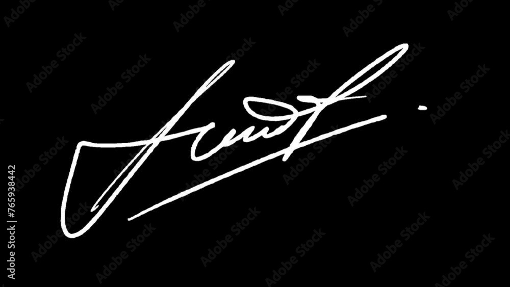 Abstract signature idea starting with the first letter I animated frame ...