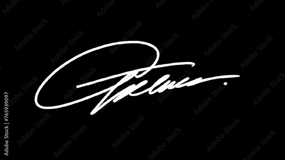 Abstract signature idea starting letter G for document. The video is ...