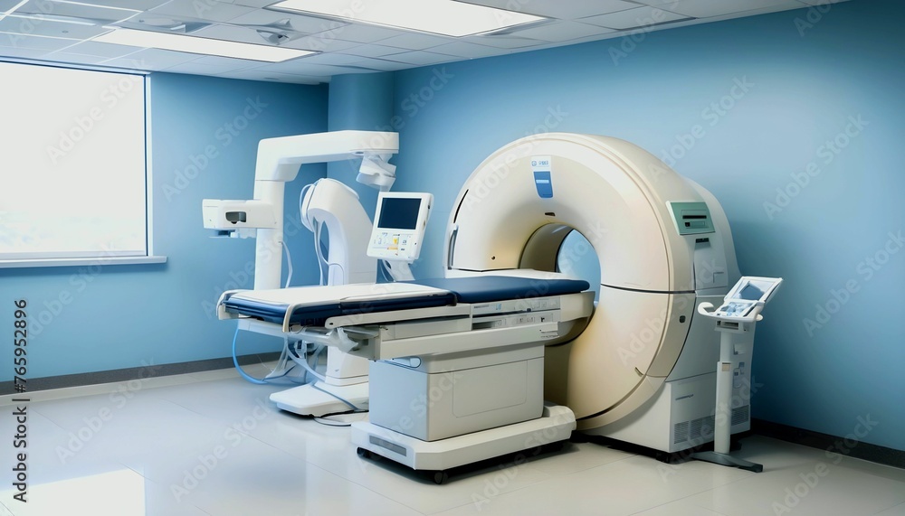 Advanced mri or ct scan medical diagnosis machine at hospital lab as ...