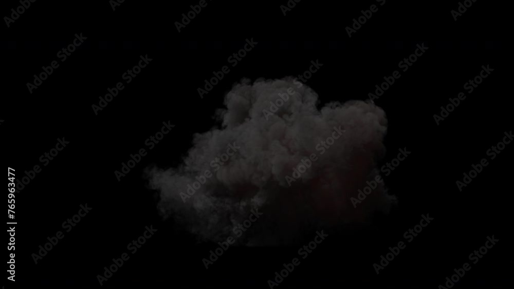 Three big explosions hitting the ground fast one after another leaving ...