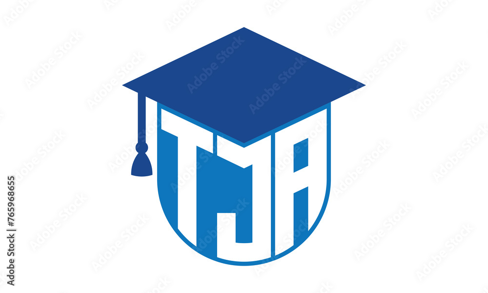 TJA initial letter academic logo design vector template. school college ...