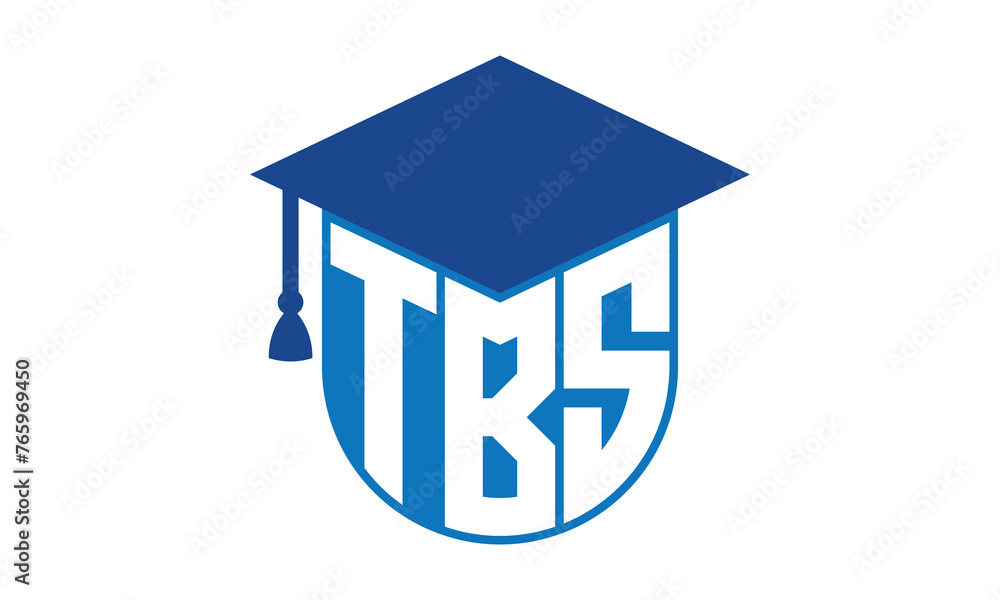 TBS initial letter academic logo design vector template. school college ...