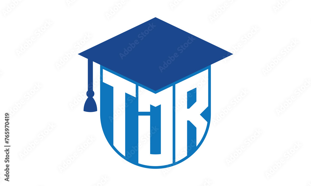 TDR initial letter academic logo design vector template. school college ...