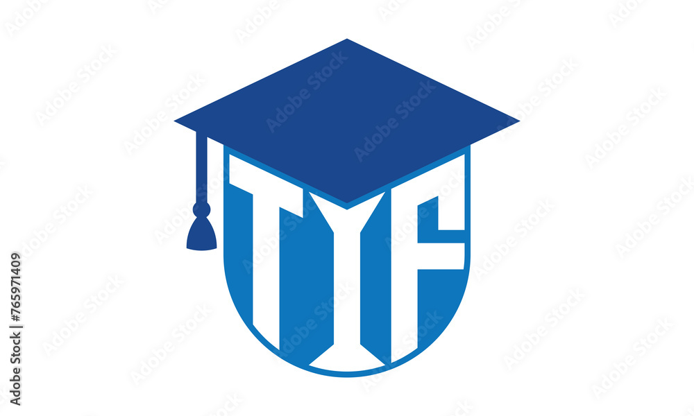 TIF initial letter academic logo design vector template. school college ...