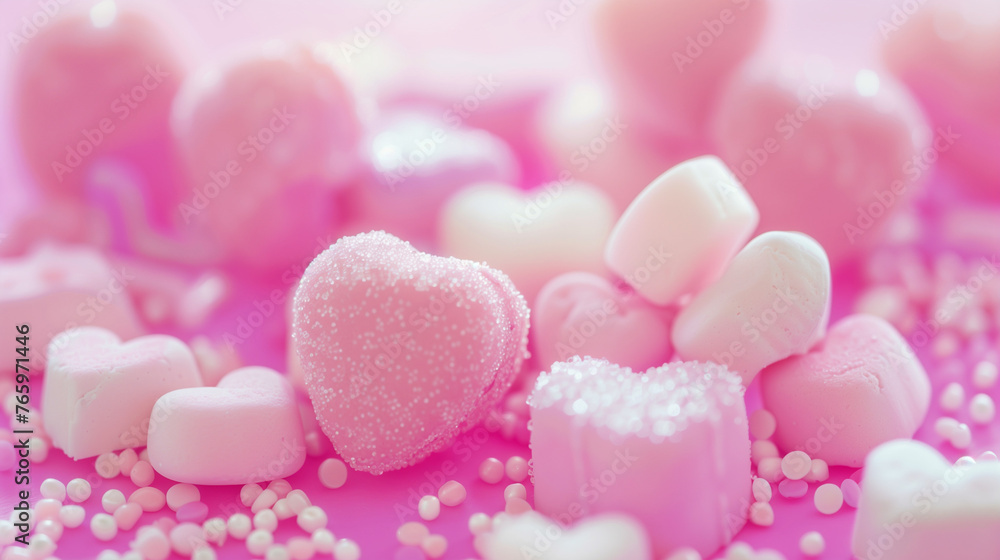 pink marshmallows and pastels, pink food wallpaper, red wallpaper, pink ...